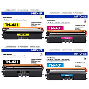 TN431 TN-431 Toner Cartridge Compatible Replacement for Brother TN431BK TN431C TN431M TN431Y TN431 TN-431 for Brother HL-L8360CDW MFC-L8900CDW HL-L8260CDW MFC-L8610CDW HL-L8360CDWT Printer