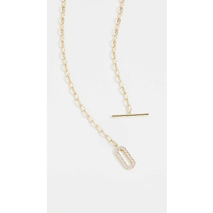 SHASHI Women's Jade Pave Necklace, Gold, One Size