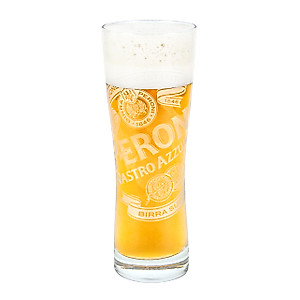 Peroni Beer Glasses | Premium Italian Drinking Glasses | Dishwasher Safe | Perfect for Serving Italian Lagers, Craft Beers and Pilsners | 6.76 Oz (0.2 Liters) Capacity - Set of 6