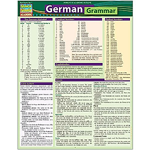 German Grammar: Quickstudy Laminated Reference Guide (Quick Study Academic)