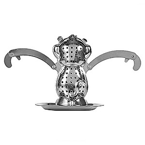 Cute Stainless Steel Loose Tea Leaf Infuser Ball Strainer Filter Diffuser Herbal Spice Monkey
