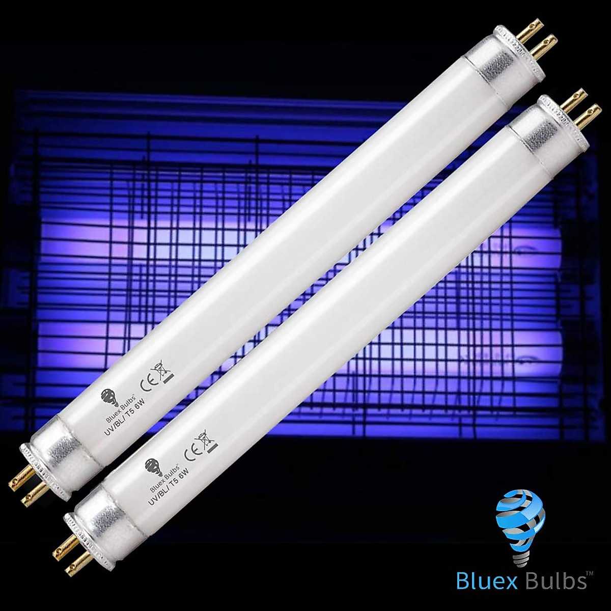 2 Pack 6 Watt Replacement Bulbs F6T5/BL Fluorescent Tube G5 Base 9 inch Full Length Replacement for DT2000XL and DT2000XLP and DT3012