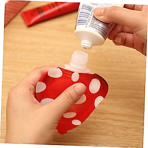 8pcs Emulsion Bottle Refillable Bottles Subpackaging Bottle Silicone Bottles Travel Empty Bottle Cartoon Bottle