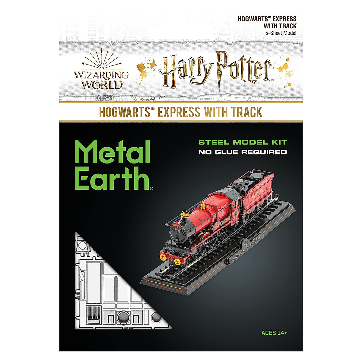 Metal Earth Harry Potter Hogwarts Express with Track 3D Metal Model Kit Fascinations