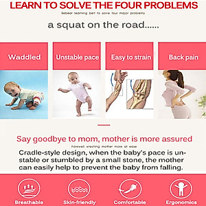 Baby Walker Harness Adjustable Handheld Baby Walking Assistant Pulling and Lifting Dual Use 7-24 Month Multi-Function Detachable Breathable Safe Stand and Walk Learning Helper (Grey)