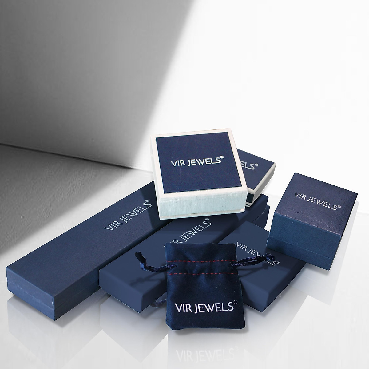 Vir Jewels 1/2 cttw Diamond Marquise Shape Dangle Earrings 10K White and Rose Gold 1.50 Inch