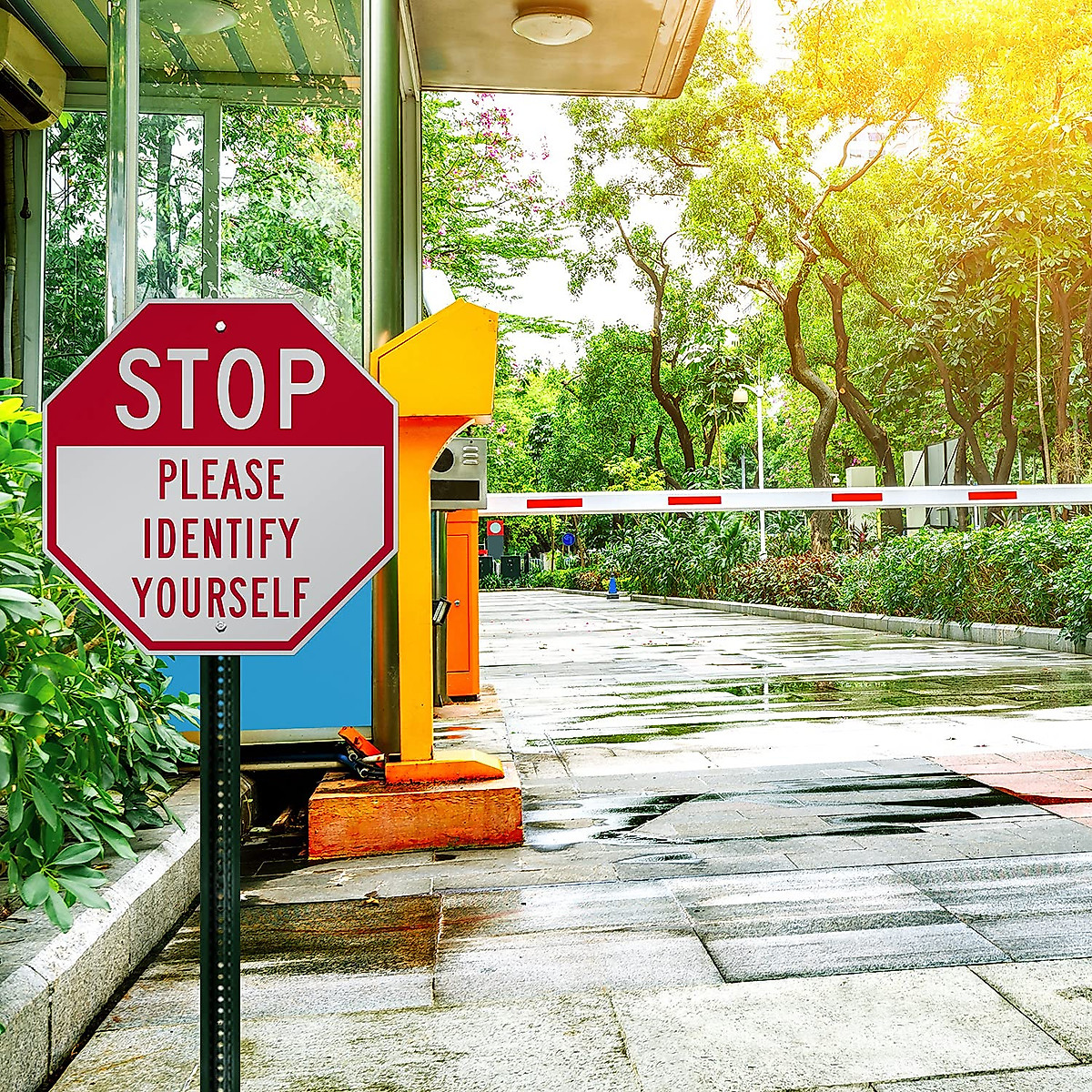 SmartSign Custom STOP Sign 18"x18" 3M Laminated EG Reflective 80 mil Aluminum, Personalized Metal Sign for Outdoor, Parking Lots, Gate, Garages, USA-Made