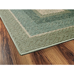 Brumlow Mills Muted Braided Print Home Indoor Area Rug for Living Room Decor, Dining, Kitchen Rug, or Bedroom Mat, 2'6" x 3'10", Green