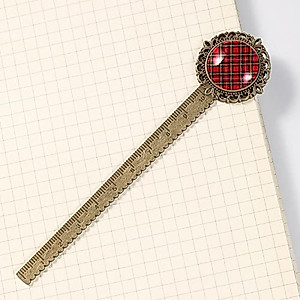 Classical Tartanplaid Retro Pattern Red Bookmark Birthday Christmas Gifts Mothers Day Valentine's Day for Women Girls Teacher Readers Book Lover