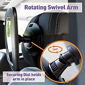 Dreambaby 360° Adjustable Rear Facing Baby Car Mirror - Wide Angle, Clear View Backseat Infant Mirror for Car