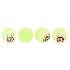 Juvale 50-Pack Glowing Eyeball Bouncy Balls for Kids, Glow in The Dark Halloween Party Supplies, Fun Spooky Eyeballs for Halloween Parties and Themed Celebrations, Decoration Supplies (1 in)