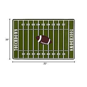Sports AreaRug Retro American Football Field and Rugby Floor Mat Non-Slip Doormat Living Dining Dorm Room Bedroom Decor Carpet 32X20inch