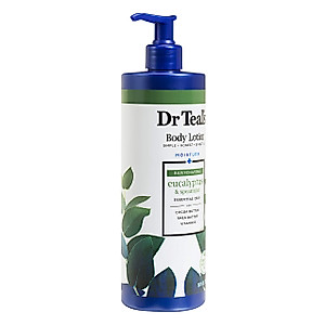 Dr Teal's Body Lotion - Moisture Plus - Rejuvenating Eucalyptus & Spearmint Essential Oils, 18 Fl Oz 2-Pack (36 Fl Oz)