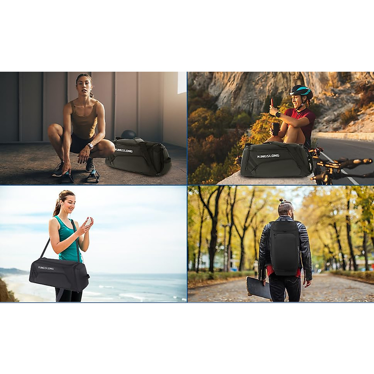 TPAID Carry On Backpack Large Travel Backpack Waterproof Convertible Shoulder Rucksack, Flight Approved Weekender Duffle Backpack, Camping Hiking Backpack for Men Fit 17 Inch Laptop