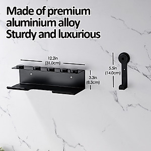 Affogato Wall Mount Holder Compatible with Shark FlexStyle, Wall Mounted Organizer for Storage Attachments, Rack with Cord Hanger for Accessories Curlers Brushes Diffuser