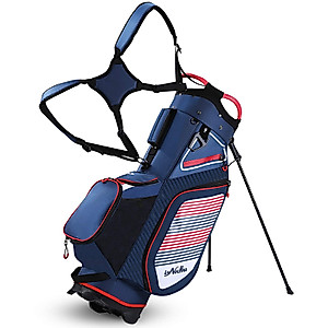 Golf Stand Bag for Men Navy 14 Way Divider Golf Bags, 6LB Lightweight Portable Walking/Riding Bags with Dust Cover, Strap (Blue)