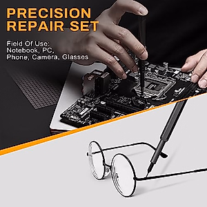 WINHUNT 48 in 1 Mini Precision Screwdriver Set, Small Screwdriver Torx Bit Set Magnetic, Eyeglass Repair Kit with Phillips Head, Small Screwdriver for Electronics/PC/Watch/Xbox