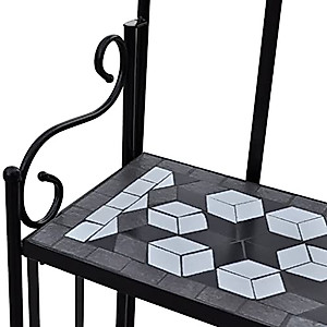 ZQQLVOO Mosaic Side Table Plant Table,Plant Rack,Plant Display Stand,Multi-Purpose Plant Stand,Flower Stands,For Backyard,Garden, Balcony,Terrace, Terracotta