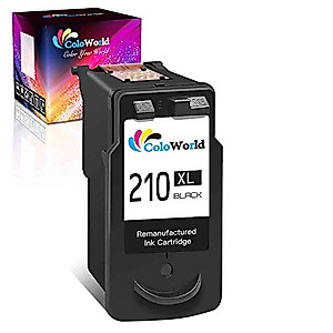 ColoWorld Remanufactured PG-210XL Black Ink Cartridge Repalcement for Canon 210XL Used for Canon Pixma MX410 MX330 MP495 MP499 MX340 MP280 MP240 MX360 MP250 IP2702 MP490 MX420 IP2700 MX320 Printer