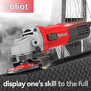 VBLIOT 850w Angle Grinder 5 Inch Power Grinder Tool 7 Amp Power Grinder 360° Rotational Guard 12000rpm Power Angle Grinders for Cutting and Grinding Metal Stone Wood grinder tool