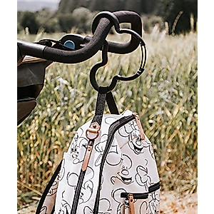 Petunia Pickle Bottom Mickey Mouse Stroller Hook | Rose Gold | For all strollers or shopping carts | For carrying diaper bags, book bags, and purses | Disney Fun