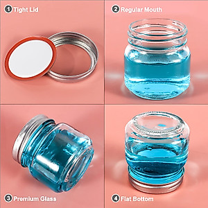 Betrome 8 oz Mason Jars, 24 Pack 240ml Glass Canning Jars with Regular Mouth Lids, Glass Storage Containers for Overnight Oats, Jam, Jelly, Honey, Beans, Spice, Wedding Party Favor, Shower Favor