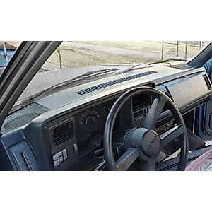 DashSkin Molded Plastic Dash Cover Compatible 1988-1994 C1500/C2500/C3500/K1500/K2500/K3500 Silverado Sierra Tahoe Yukon Suburban in Dark Blue