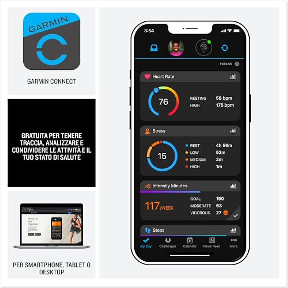 Garmin vívoactive 5, Health and Fitness GPS Smartwatch, AMOLED Display, Up to 11 Days of Battery, Black