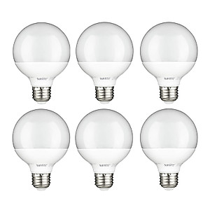 Sunlite 41584-SU LED G25 Globe Light Bulb, 7 Watts (60W Equivalent), 500 lumens, Non-Dimmable, Medium (E26) Base, UL Listed, 4000K Cool White, 6 Pack