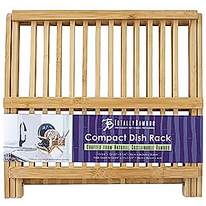 Totally Bamboo Compact Collapsible Dish Drying Rack