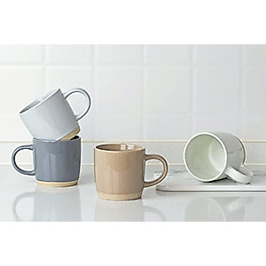 famiware Milkyway Coffee Mugs, 12 oz Coffee Mug Set for 4, Tea Cups with Handle for Coffee, Tea, Cocoa, Milk, Multi-color