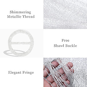 vimate White Wedding Shawl for Women, Summer lightweight Formal Shawls and Wraps for Evening Dresses (White)