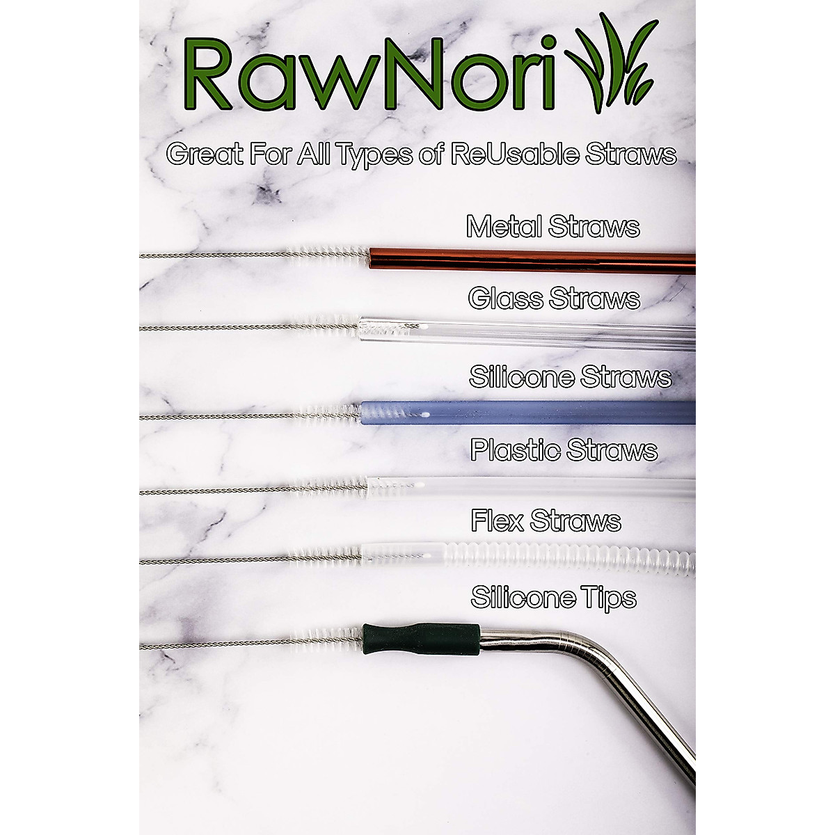 2 Drinking Straw Cleaning Brush LONG - Bristle Cleaner for Stainless Steel Drink Straws Heavy Duty Brushes For Washing Glass Silicone Metal Straws Tea Pot Spout Mini Micro Bottle