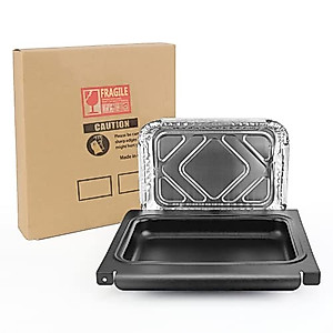 Hisencn 67047 Catch Pan and Aluminum Drip Pans for Weber Spirit I&II 200 and 300, Genesis II LX200/300 Series, Grease Collection Pan for Weber Traveler Grill, Drip Tray for Weber 67047 83156 6415
