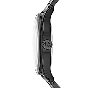 A｜X ARMANI EXCHANGE Men's Black Stainless Steel Watch & Bracelet Gift Set (Model: AX7102)