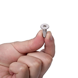 KINJOEK 100 Packs 1/4-20 x 3/4 Inch Flat Head Socket Cap Screws, Allen Hex Socket Drive Countersunk Bolts, 304 Stainless Steel 18-8, Full Thread, Bright Finish, Heavy Duty Hexagon Machine Screw