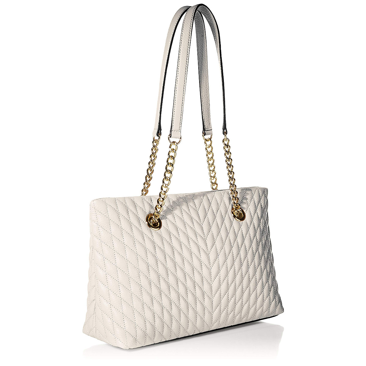 Karl Lagerfeld Paris Womens Karolina Tote Bag, Winter White