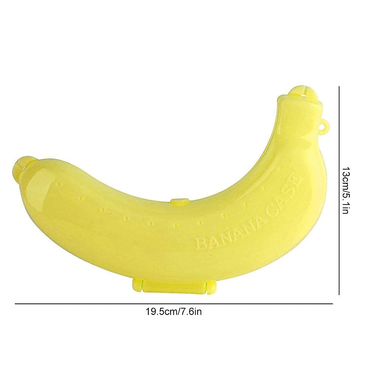 Yosoo123 Banana Protector Box, Cute Plastic Fruit Banana Protector Box Holder Case Lunch Container Storage 19.5x13x4.4cm/7.6x5.1x1.7inch