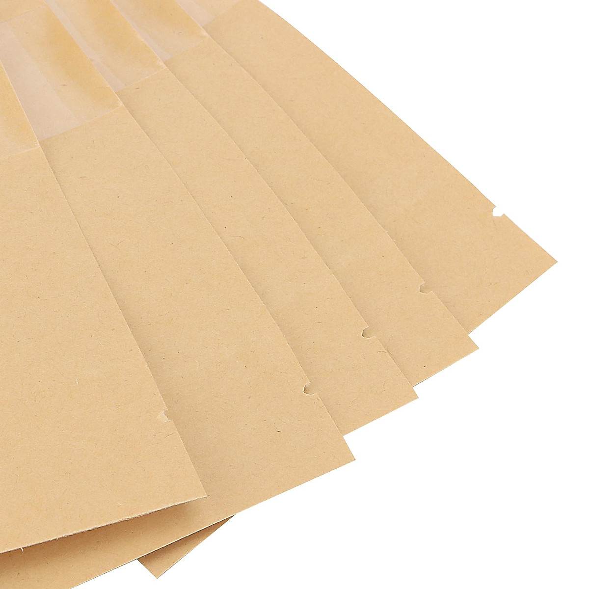 SHEUTSAN 200 Pack 4 x 6 Inch Kraft Zip Lock Pouch with Window, Brown Stand Up Pouches Bags, Resealable Bag for Dry Food, Snack