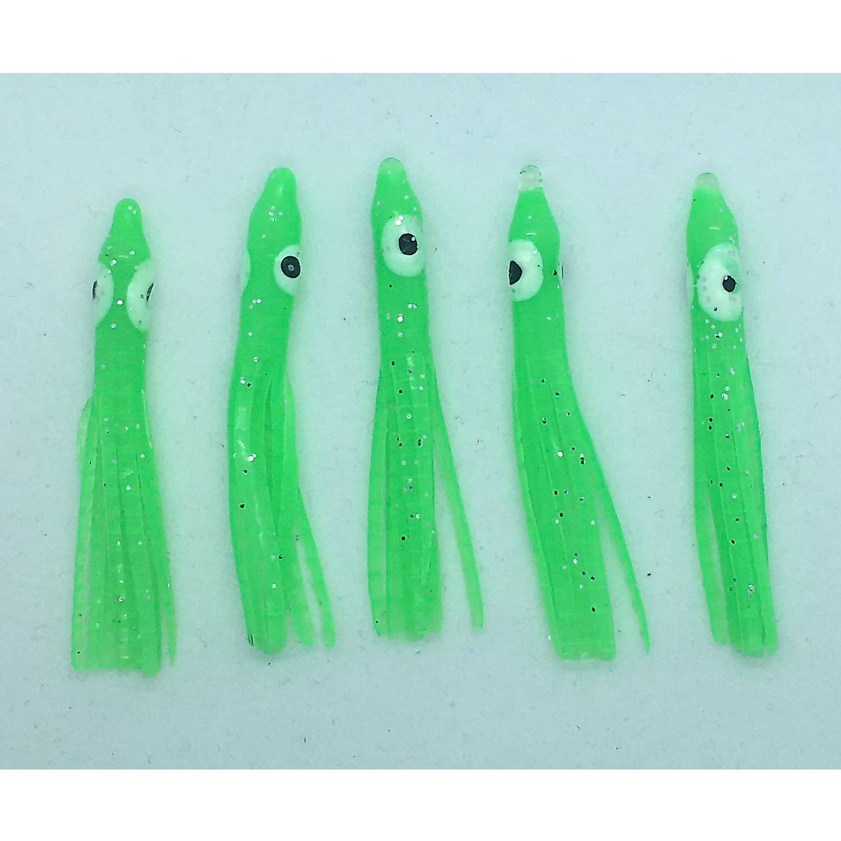 KOKOPROS Kokanee Fishing- Micro Luminous 4.5 cm Squid Skirts-Assorted 50- PK