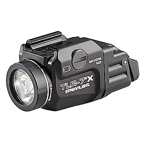 Streamlight 69424 TLR-7 X 500-Lumen Compact Tactical Weapon Light, Includes High, Low Paddle Switches and Key Kit, Black