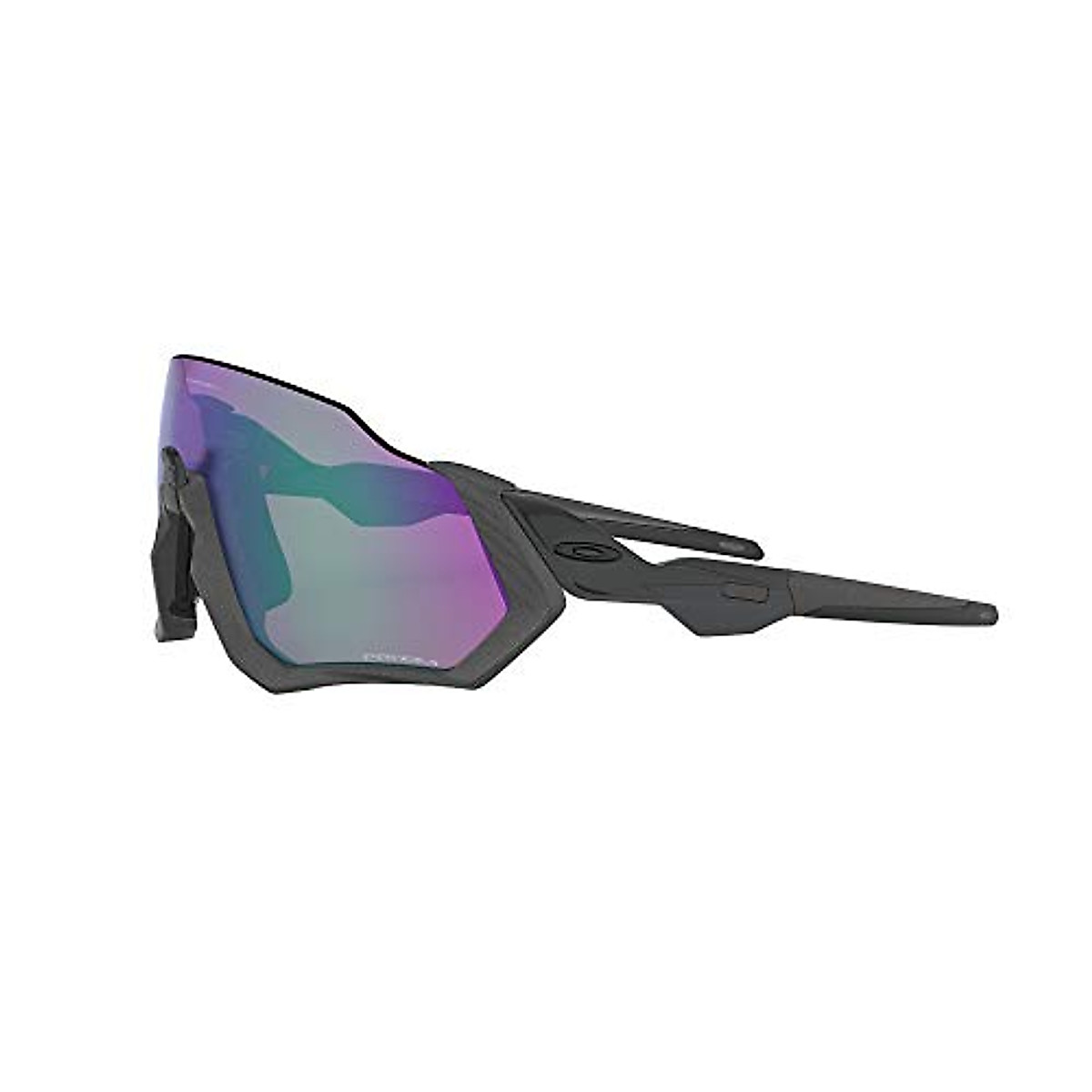 Oakley Men's Oo9401 Flight Jacket Rectangular Sunglasses, Steel/Prizm Road Jade, 37 mm