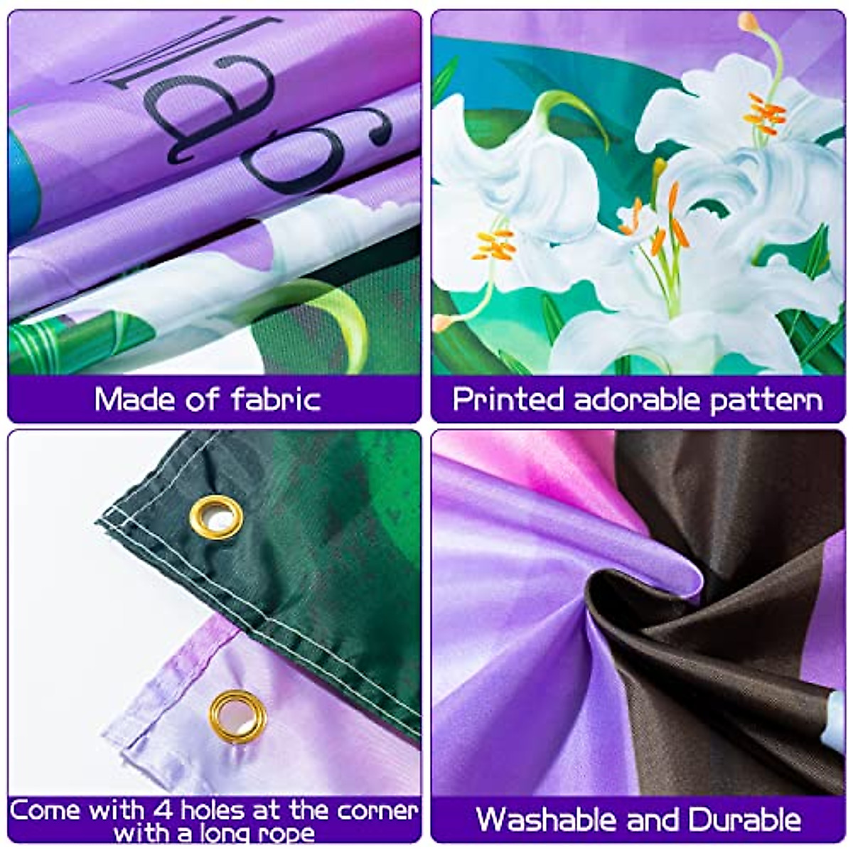 Easter Jesus Backdrop Easter Jesus He is Risen Background Banner Easter Resurrection Background for Easter Day Celebration Party Decor Banner Photo Easter Background Photo Props for Home Outdoor