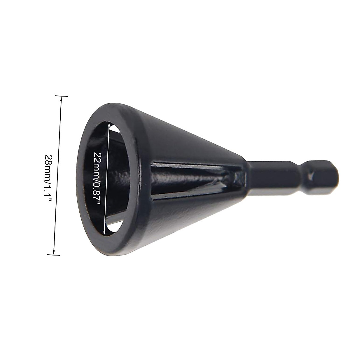 Utoolmart Deburring External Chamfer Tool Drill Bit Remove Repair Tool Hex Shank, High Manganese Steel Black