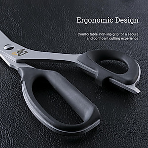 Shun Cutlery Kitchen Shears, Stainless Steel Cooking Scissors, Blades Separate for Easy Cleaning, Comfortable, Non-Slip Handle, Kitchen Shears Heavy Duty