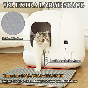 PETKIT Self Cleaning Cat Litter Box Pura Max, Newest Version Automatic Cats Litter Box APP Remote Control with Large Space