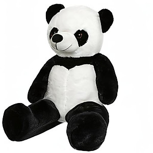 Simccppley Stuffed Animal Classic White and Black Soft Plush Bear Toy 32 Inch
