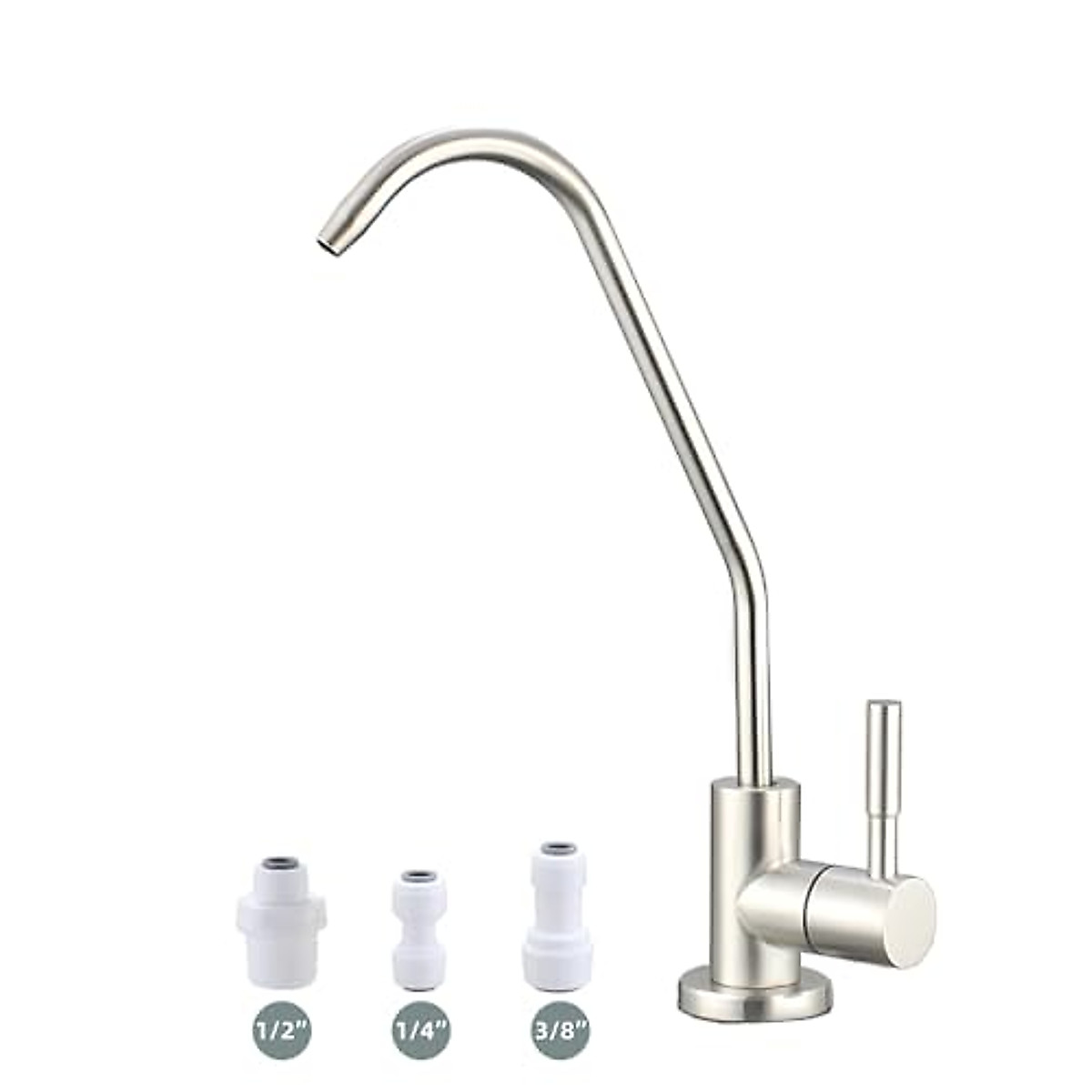 Drinking Water Faucet,Easy to Install Lead-Free Sink RO Faucet,Water Filter Faucet for Kitchen Bar Sink,Brushed Nickel SUS304 Reverse Osmosis Faucet