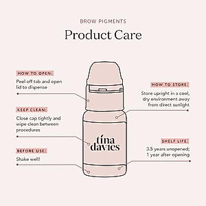 Tina Davies Professional X Perma Blend Brow Pigment - Permanent Eyebrow Makeup - Colours Heal True to Tone - High Retention - Ash Brown, 1/2oz
