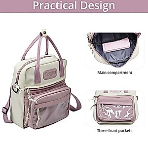 AoMoon Kawaii Backpack Japanese Cute School Bag Ita Bag JK Uniform Bag Aesthetic Backpack with Pin and Cute Accessories for Girls (S-Pink)